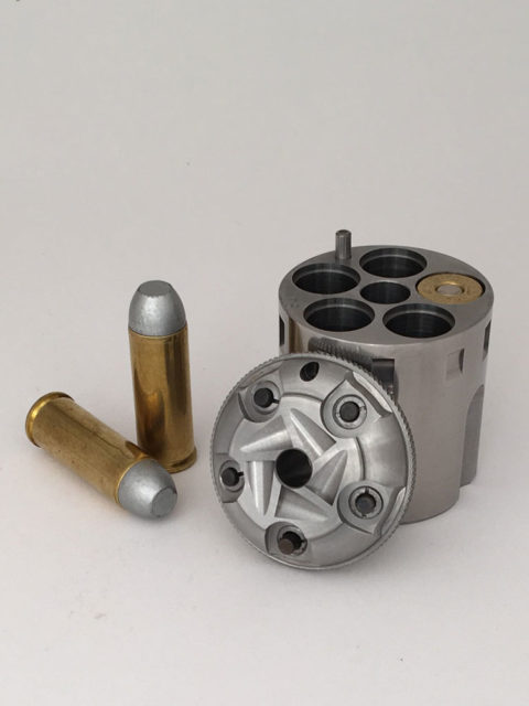 Uberti Stainless Steel 1858 Army 45 LC Fluted 5 Round Conversion ...